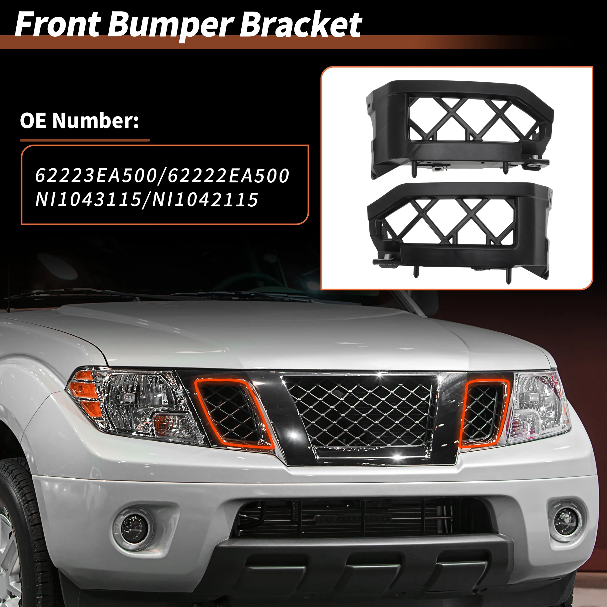 UXCELL Bumper Bracket for Nissan Pathfinder Frontier No.62223EA500 ...