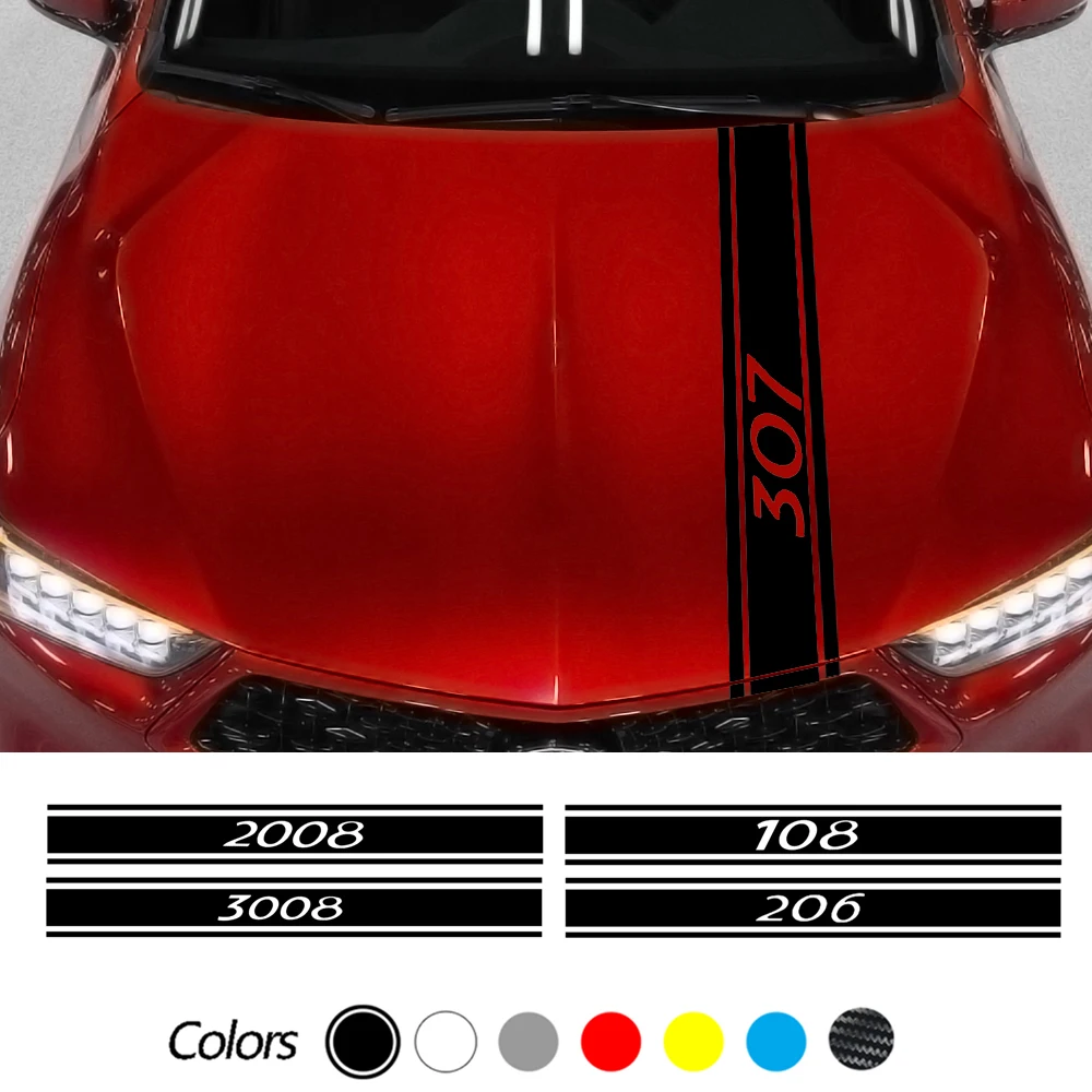 Hood-Cover-Engine-Stickers-for-Peugeot-306-307-308-3008-5008-Vinyl ...