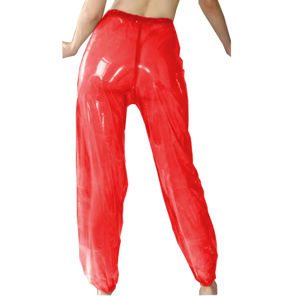 Clear-PVC-Pants-Plastic-Transparent-Trousers-Waterproof-Belted-Bloomers ...
