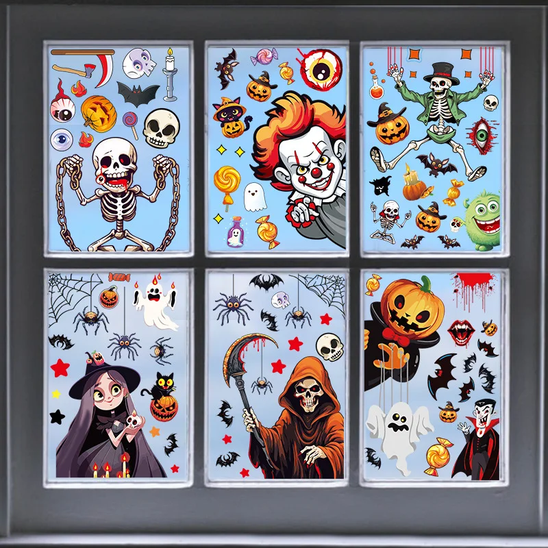 Halloween-Large-Window-Stickers-Horror-Skull-Pumpkin-Witch-Door-Window ...
