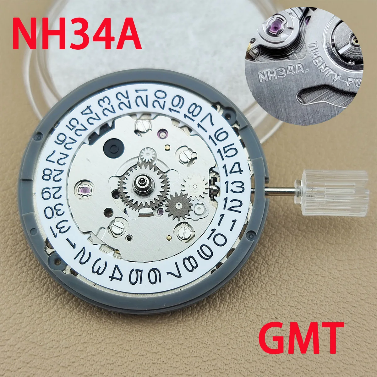 NH34 Movement GMT New NH34 Automatic Mechanical 24 Hours Hands Japan ...