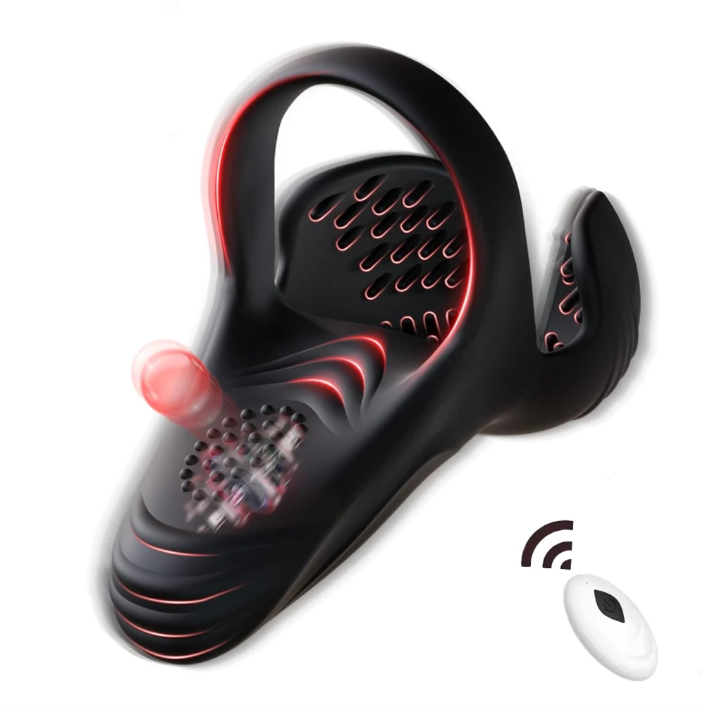 Vibrating Cock Ring Penis Ring Vibrator with 10 Vibrations Remote ...