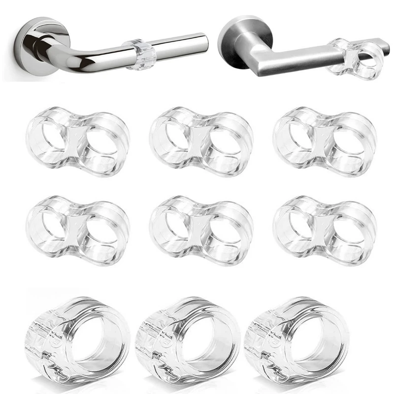 Door Stopper Transparent Silica Gel Door Handle Buffer Wall Protection ...