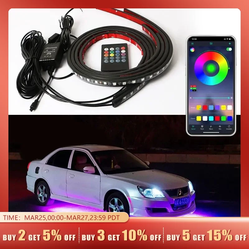 Car Chassis Decorative Strip Lights Waterproof LED Auto Underbody Neon ...