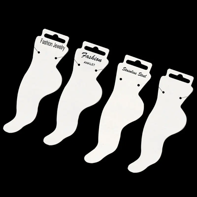 25-50pcs-Anklet-Chain-Kraft-Paper-Card-White-Black-Display-Cards-for ...