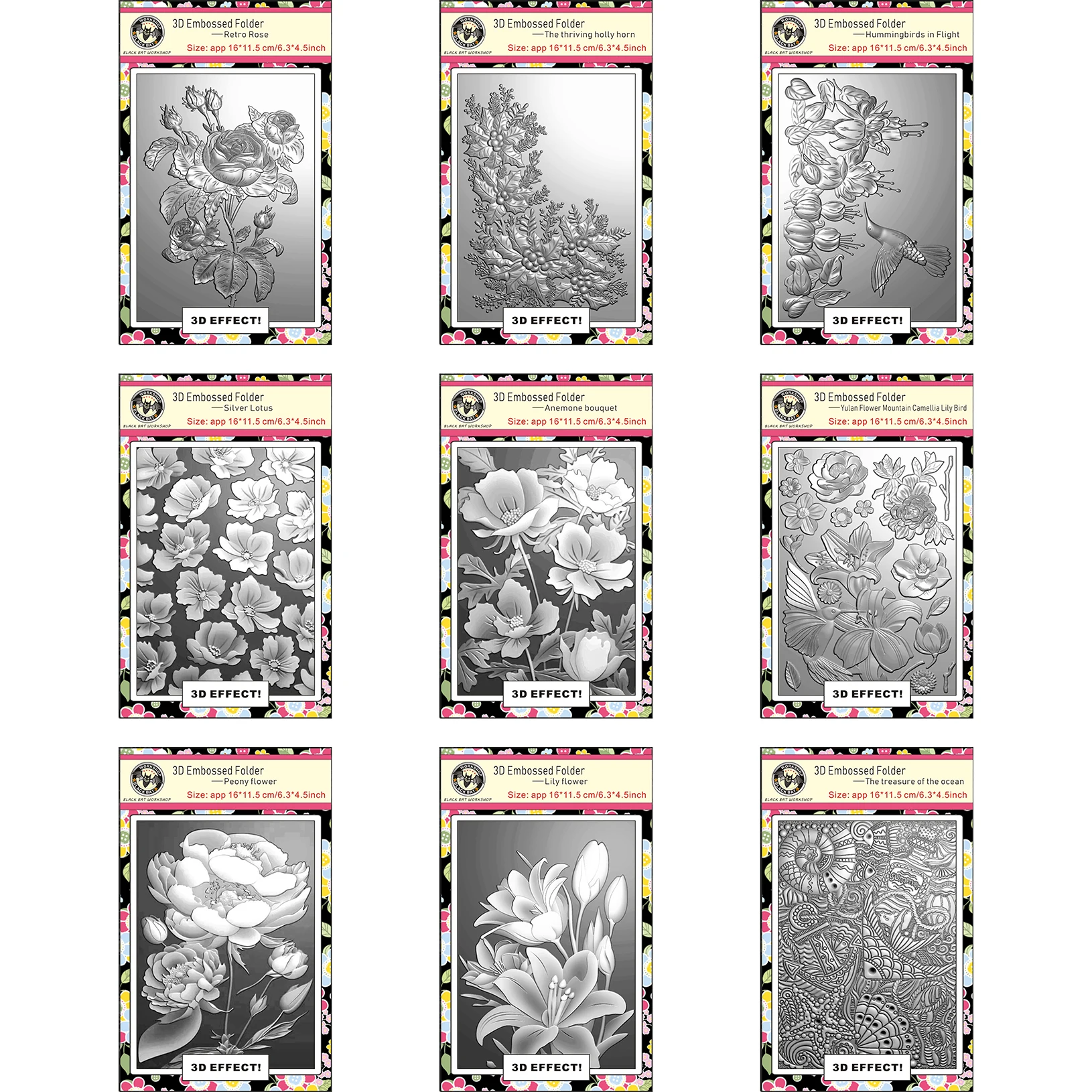 3d-Embossed-Flower-Folders-And-Matching-Molds-For-Roses-Hummingbirds ...