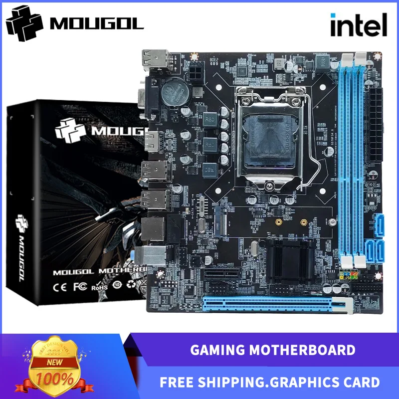 MOUGOL-H61-Motherboard-LGA-1155-Kit-Compatible-With-Intel-Core-CPUs-2nd-And-3rd-Generations ...