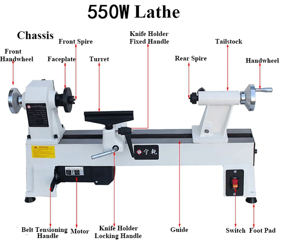 Wood Lathe Machine Parts