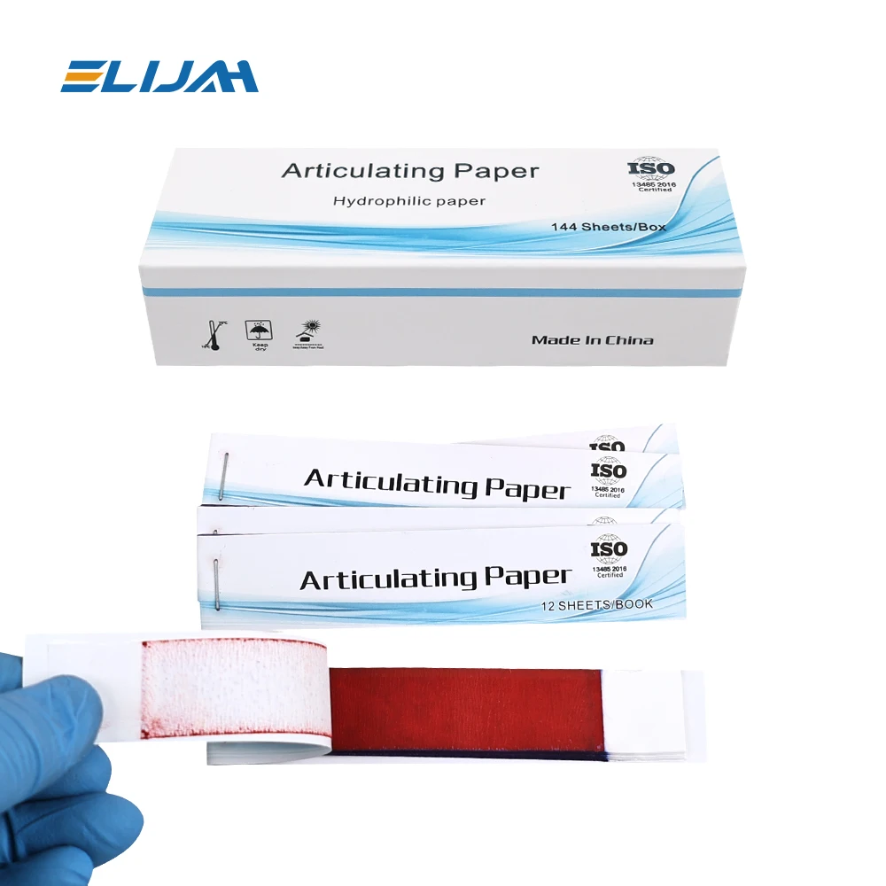 ELIJAH Dental Articulating Paper Strips Red/Blue Dental Lab Instrument ...
