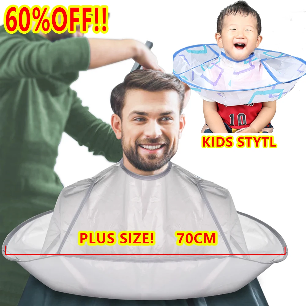 Barber-Adult-Children-Haircut-Cloak-Foldable-Dye-Aprons-Hair-Cutting ...