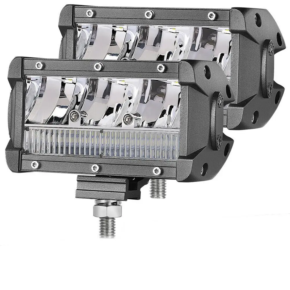 1 Pair Car LED Work Light Bar Headlight 5-inch 6000K 65W Waterproof ...