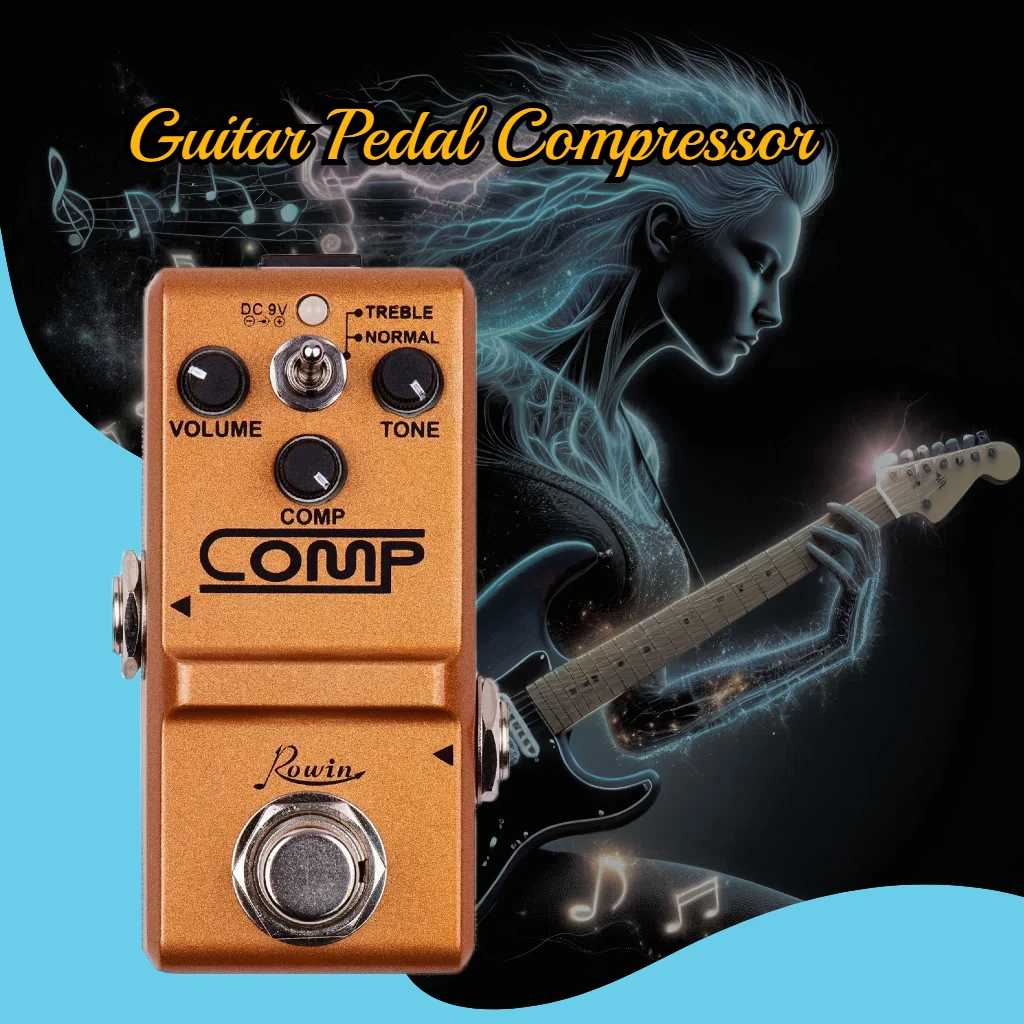 Rowin-Tiny-Analog-Comp-Box-Guitar-Compressor-Pedal-Compression-Effect ...