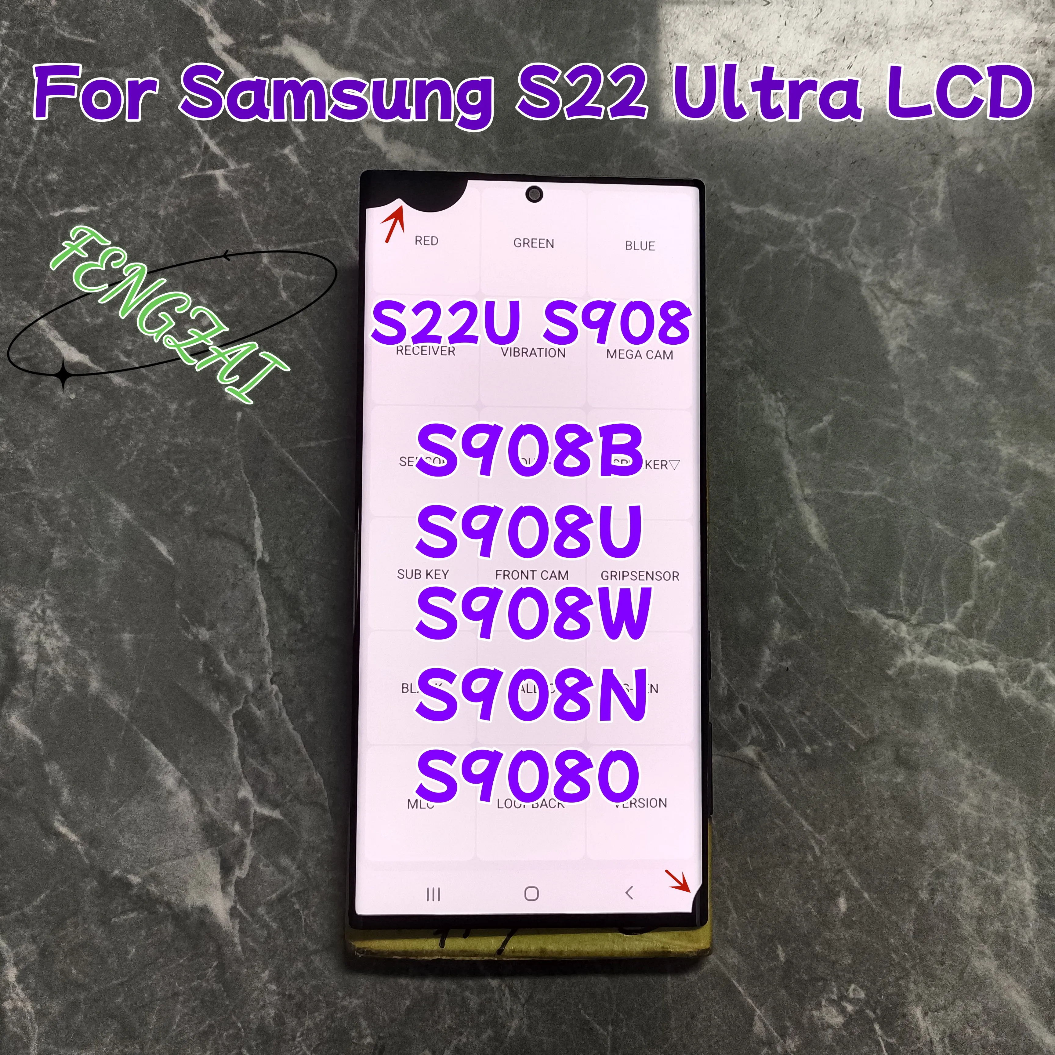 100% Test AMOLED Display For S22 Ultra LCD Touch Screen Digitizer For ...
