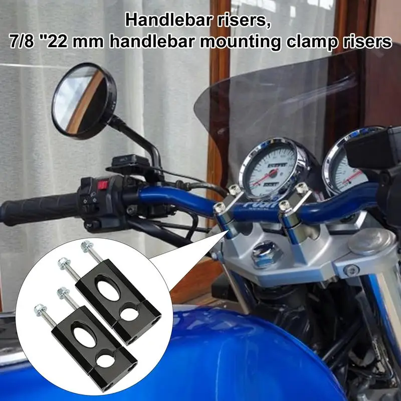 7-8-Handlebar-Risers-22mm-Handle-Bar-Clamp-Riser-Mount-Aluminum-Alloy ...
