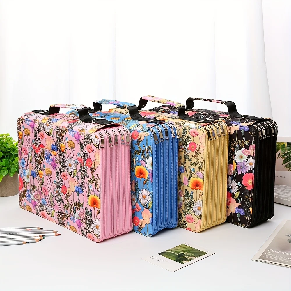 5-Layer 480-Slot Colored Pencil Storage Box with Zipper Closure ...