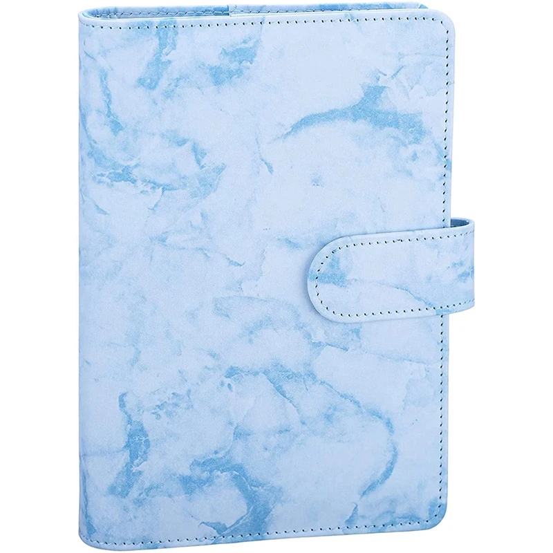 A6 PU Notebook Binder Refillable 6 Ring Budget Binder,Suitable for A6 ...