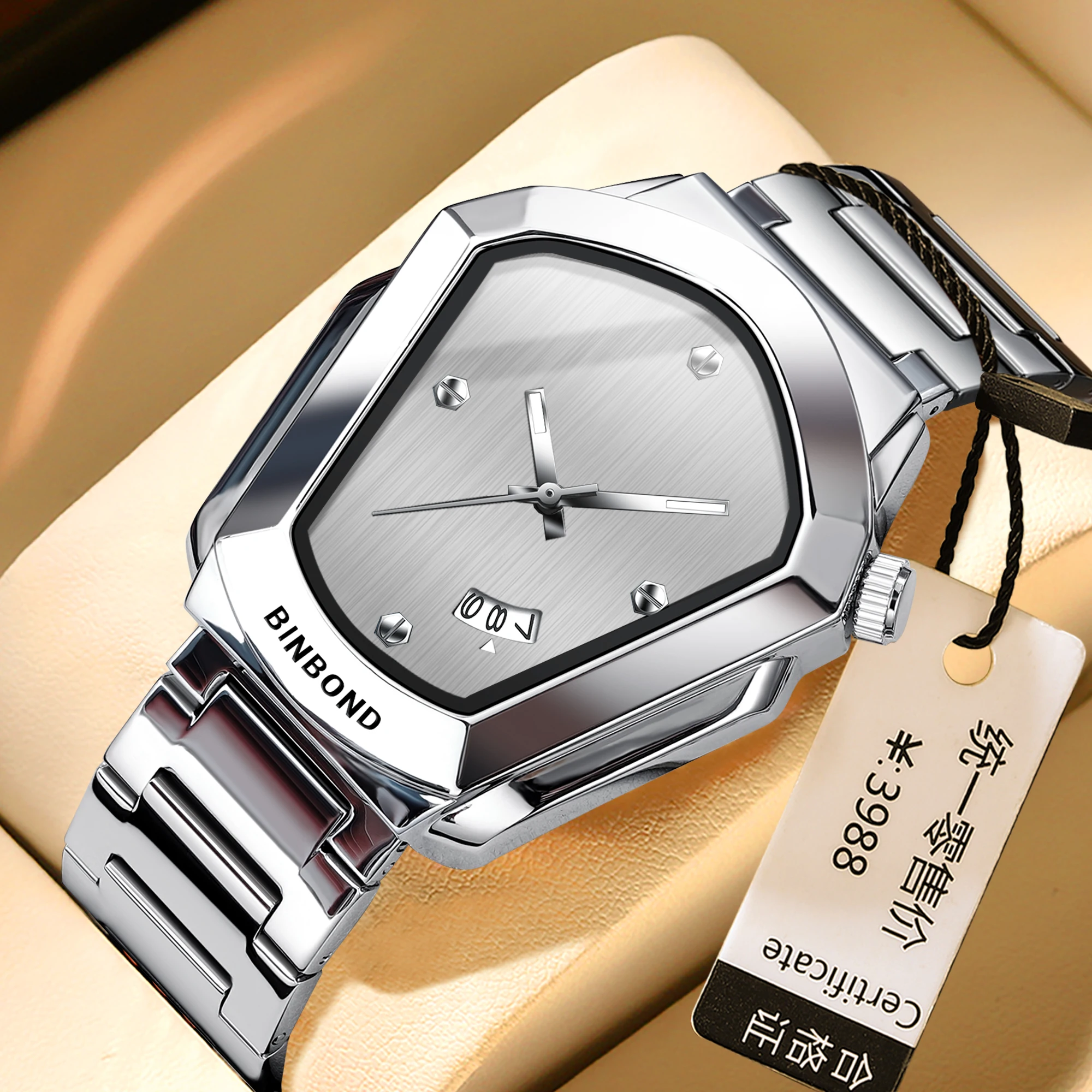 Moda BINBOND, nuevo reloj de cuarzo 760 para hombre, luz nocturna ...