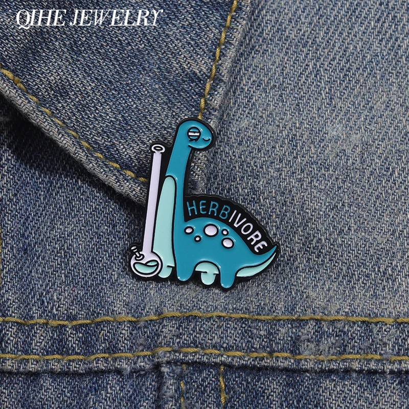 Cartoon-Blue-Herbivore-Dinosaur-Brooch-Enamel-Pins-Cartoon-Primitive ...