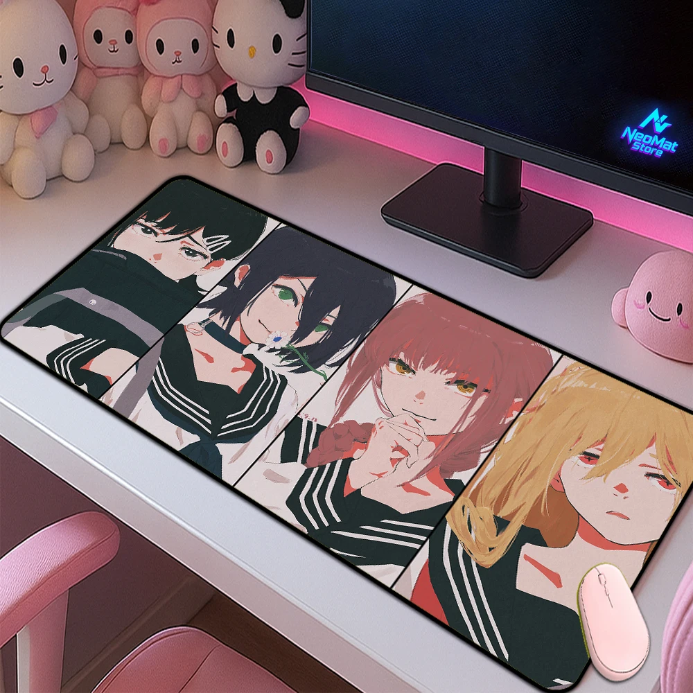 Chainsaw Man Leger Mousepad Reze Desk Pad Anime Large Kobeni Mouse Pads ...