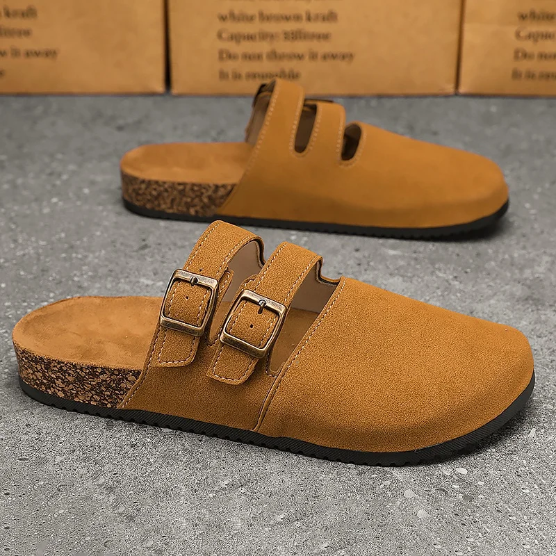 Fashion Mens Shoes Men Mules Shoe with Arch Support Birkens Men's Suede ...