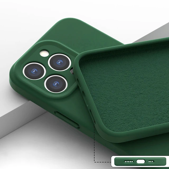 High quality Original Square Liquid Soft Silicone Phone Case For iPhone ...