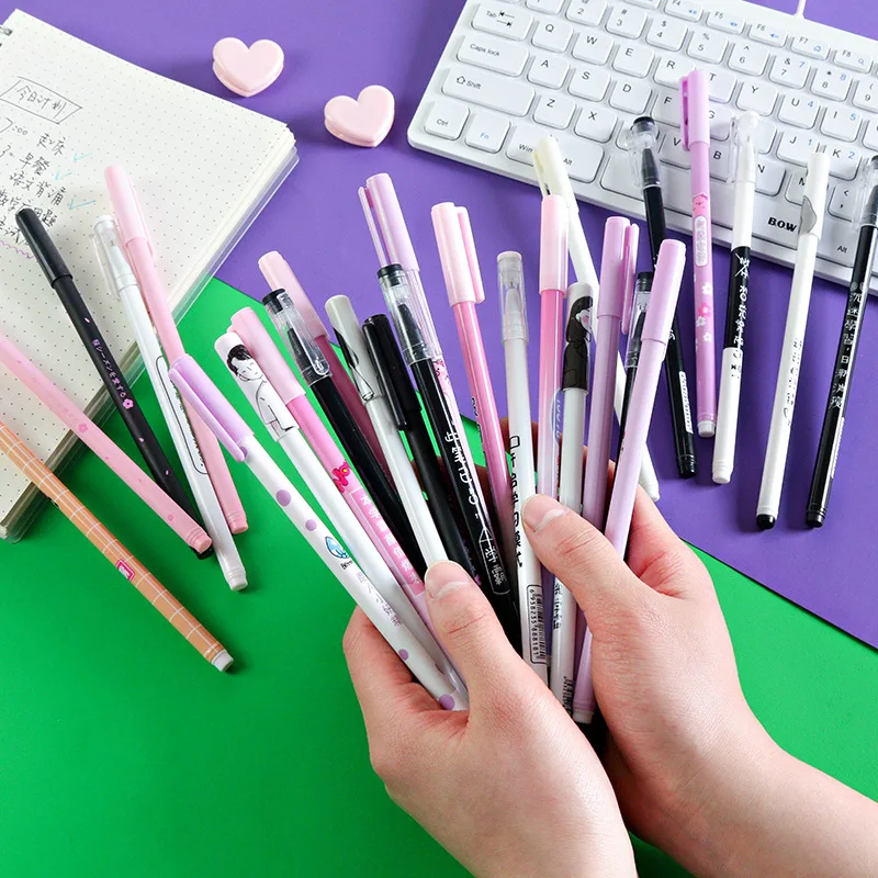 2pcs-Quality-Student-School-Office-Stationery-Fine-Nib-Gel-Pen-Big-Ink ...