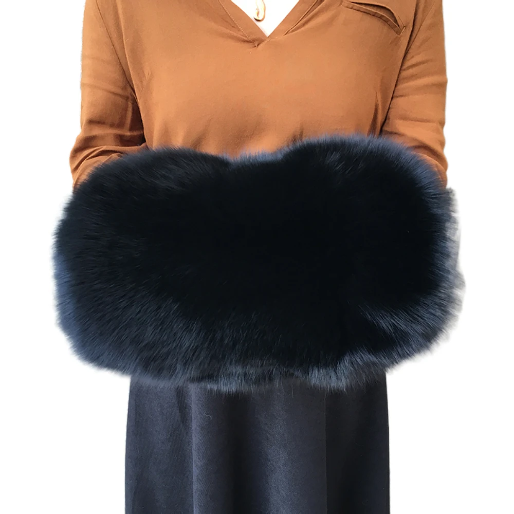 ZDFURS-Real-Fox-Fur-Muff-Winter-Warm-Fur-Hand-Warmer-Fur-Pillow-Cushion ...