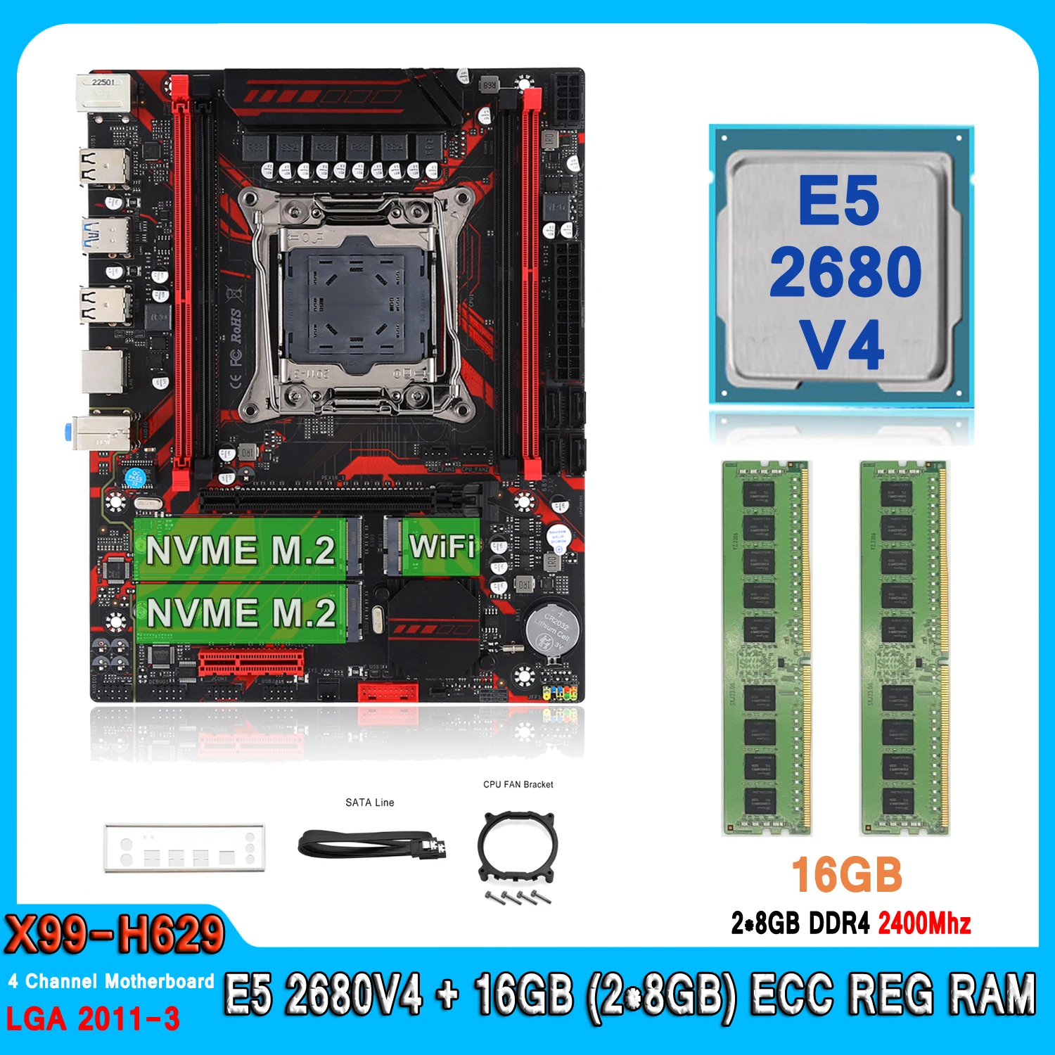 Kit-Xeon-X99-Motherboard-with-E5-2680-V4-16GB-2-8GB-DDR4-2400MHz-RECC ...
