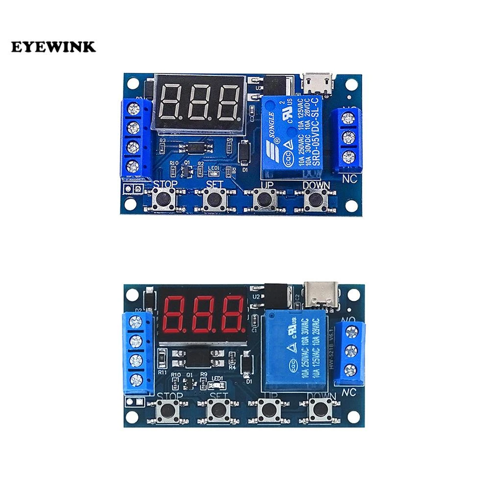 Xy-j02 Dc 6-30v Support Micro Usb 5v Led Display Automation Cycle Delay ...