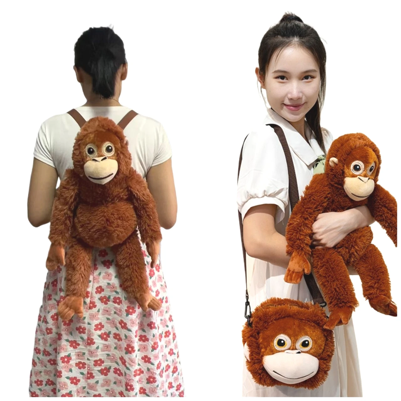 Simulation Monkey Orangutan Doll Super Soft Stuffed Bag Animals Plush ...