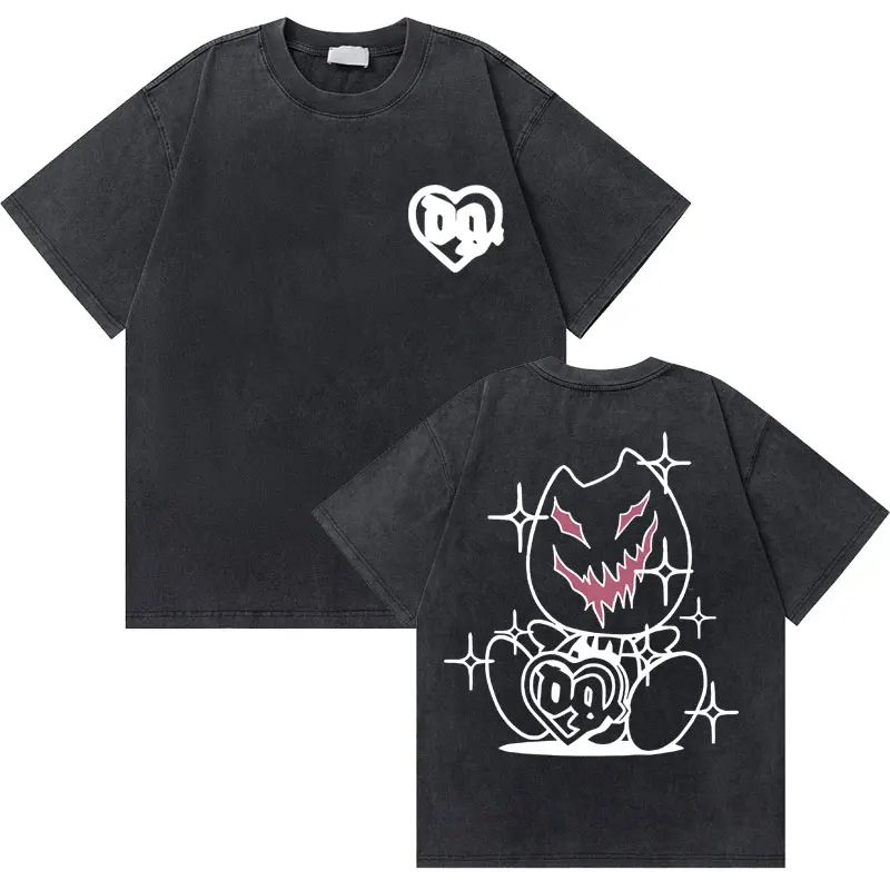 Washed Vintage Swedish Rapper Bladee Graphic T-shirt Drain Gang Logo ...