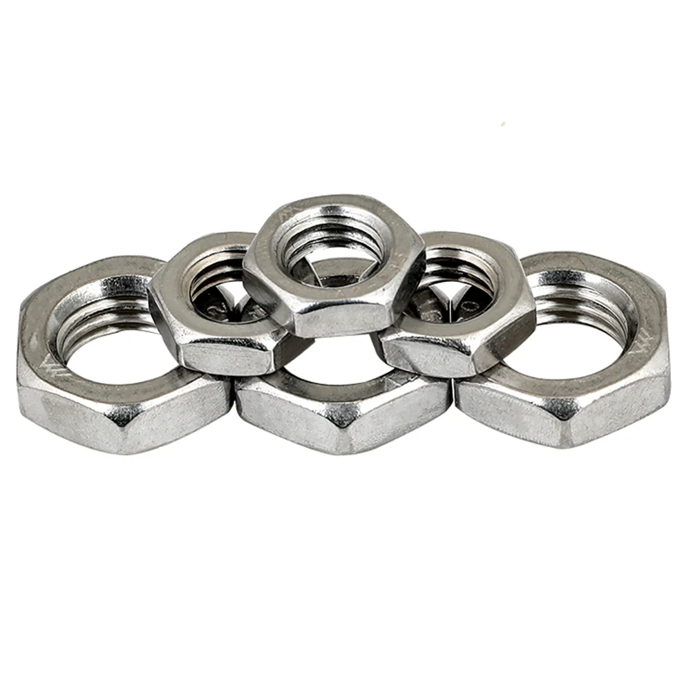 Tuerca-hexagonal-plana-de-acero-inoxidable-tuerca-de-mermelada-DIN439 ...