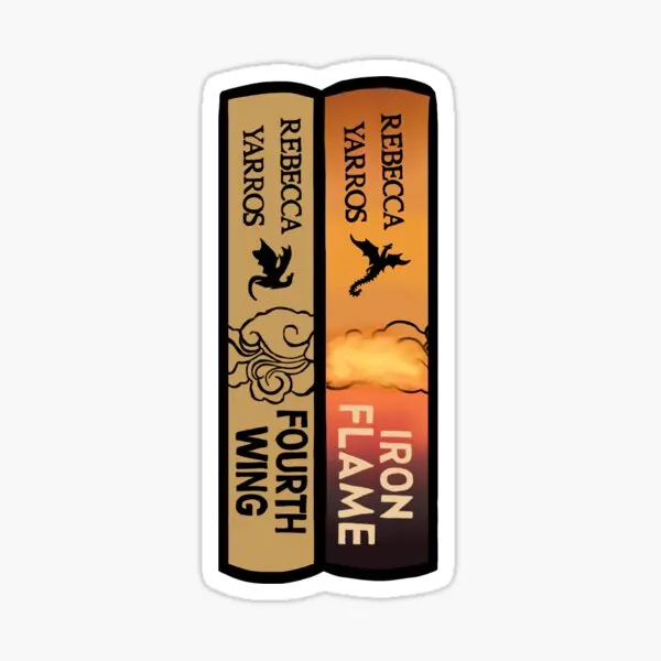 Fourth Wing And Iron Flame Books By Reb 5PCS Stickers for Luggage Kid ...