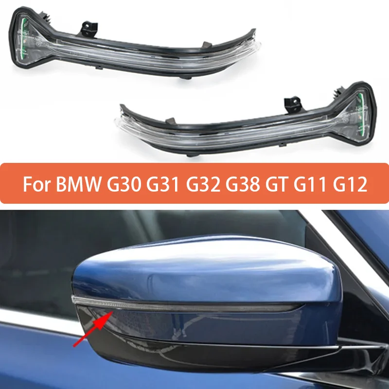 Left Right Car Mirror Turn Signal Light For BMW 3 4 5 6 7 8 Series G30 ...