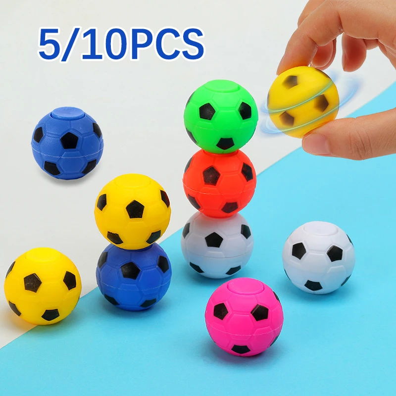 5-10Pcs-Random-Rotatable-Football-Fidget-Spinner-Toys-Soccer-Party ...