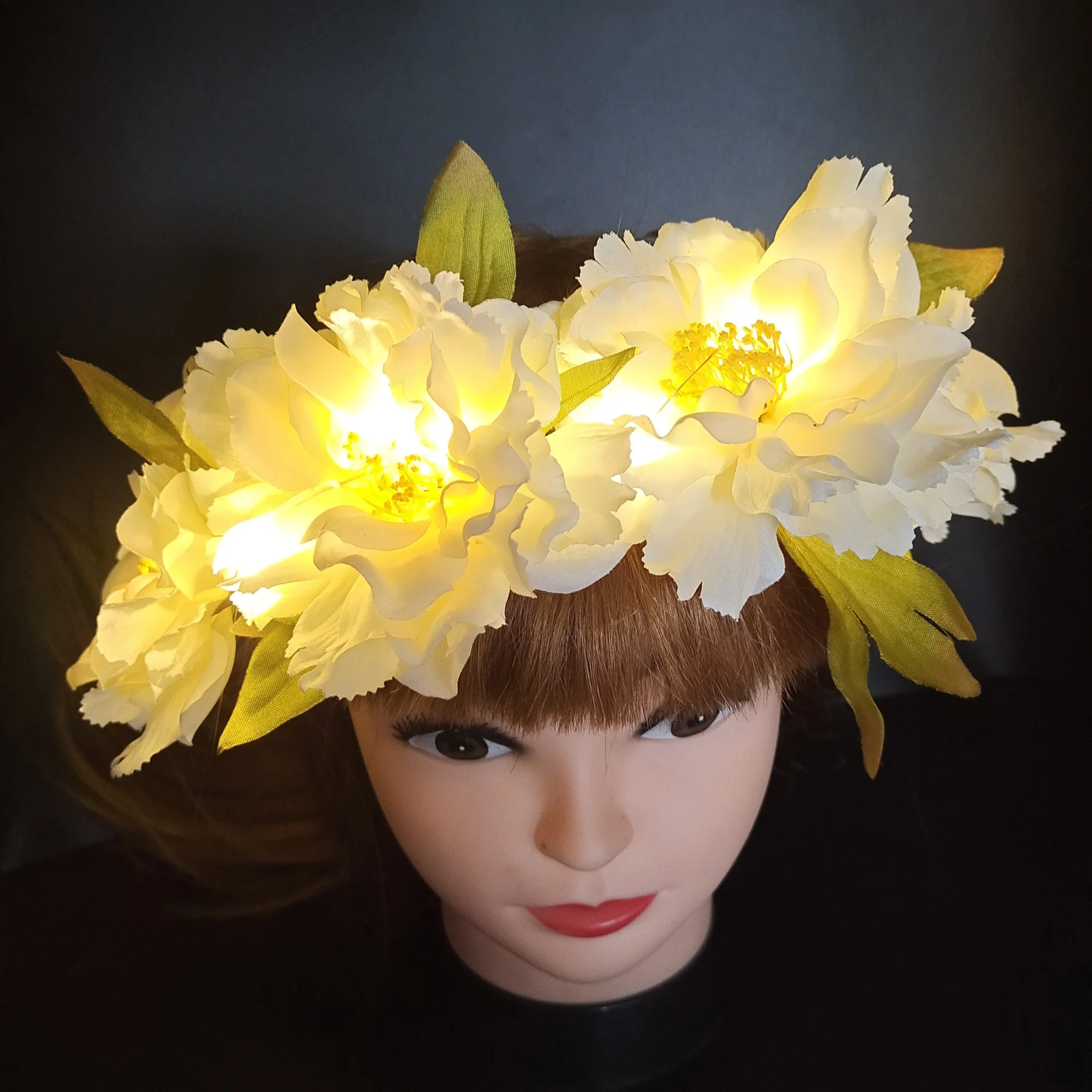 Glowing-Flowers-Headband-Women-s-Hawaii-Hawaiian-Wreath-Headdress-With ...