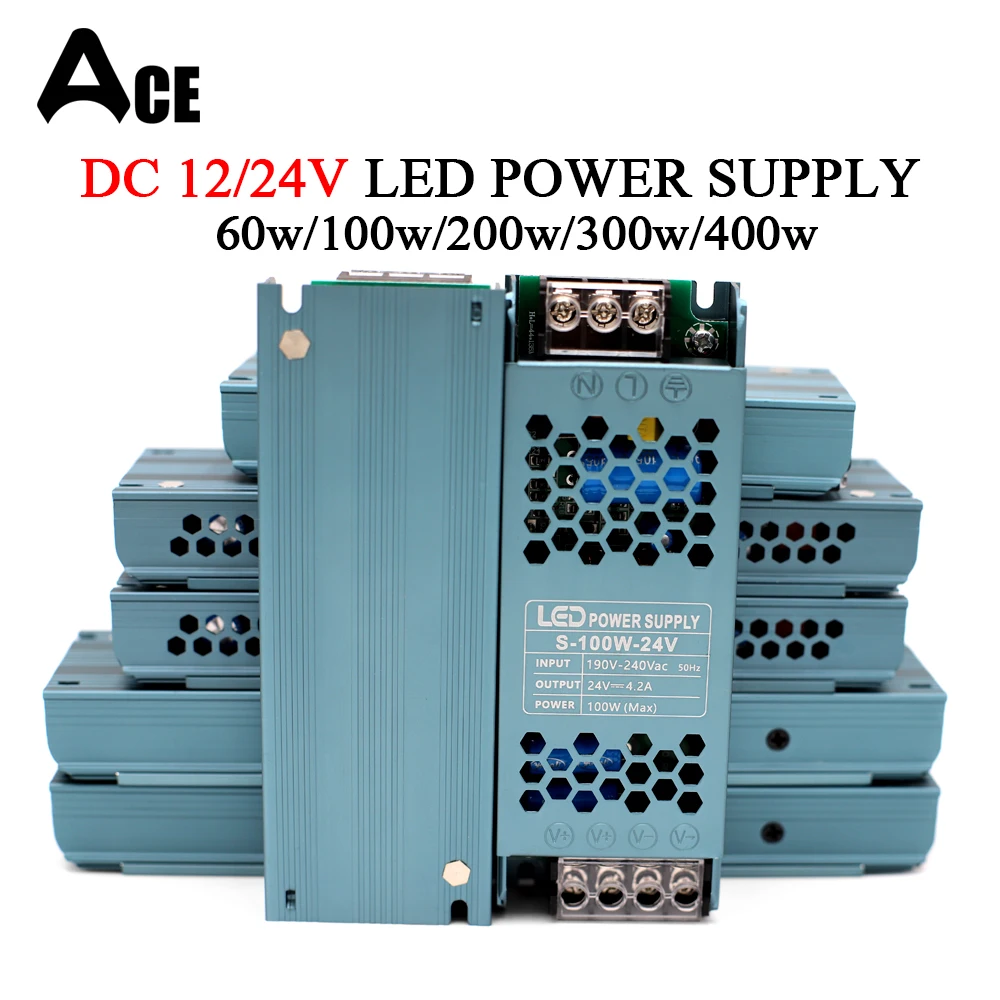 Ultra-Thin-LED-Power-Supply-DC-12V-24V-Lighting-Transformers-60W-100W ...