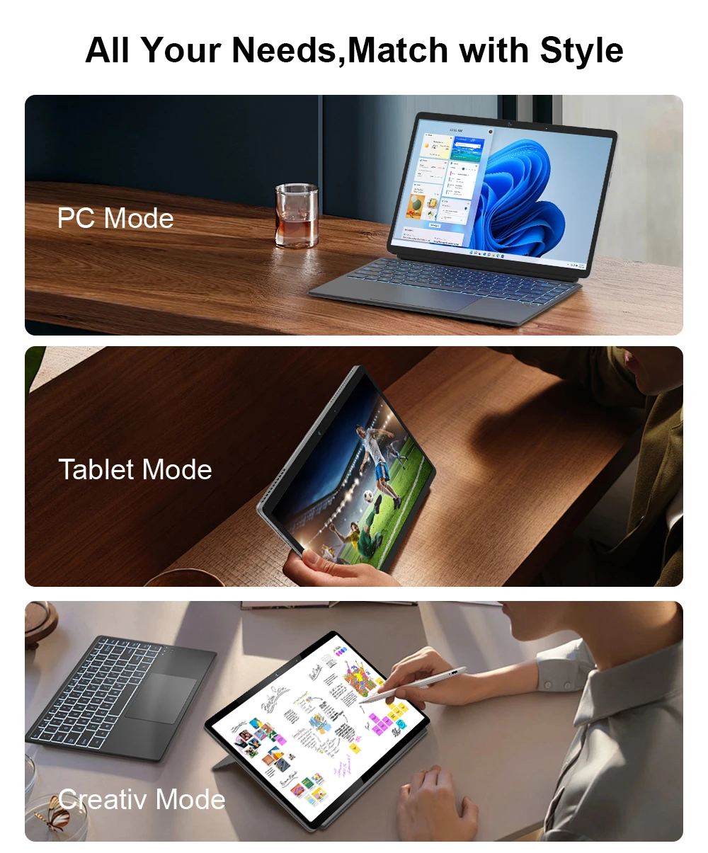 Ninkear Laptop T40 2-in-1 TouchScreen Laptop 14" IPS Intel N100 16GB ...