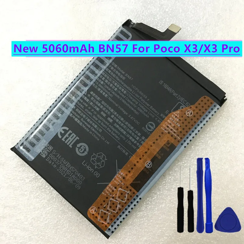 New High Qulity BN57 BN61 BM57 Battery For Xiaomi Pocophone Poco X3 Pro ...