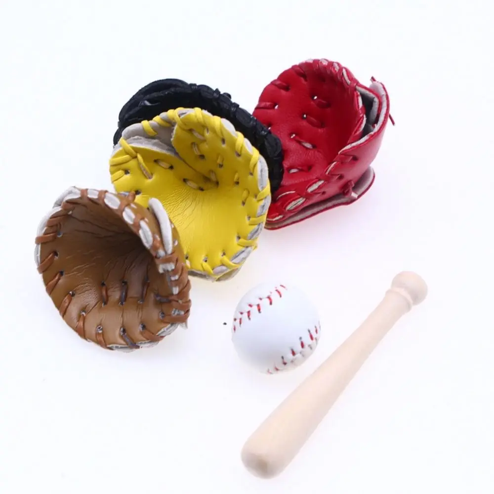 1/6 1/12 Doll Baseball Kits DIY Multicolor Miniature Softball Set Scene ...