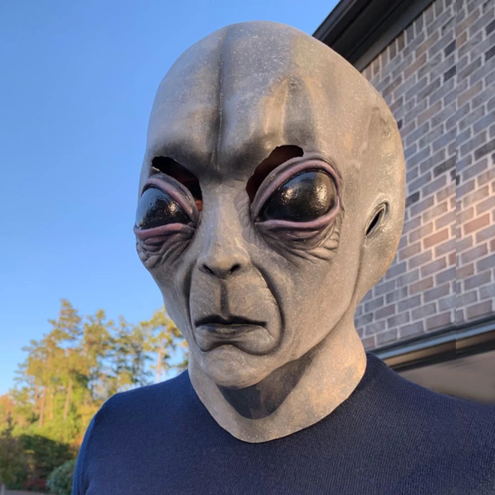 51-Area-UFO-Alien-Skull-Mask-Cosplay-Horror-Big-Eyes-Latex-Masks-Helmet ...