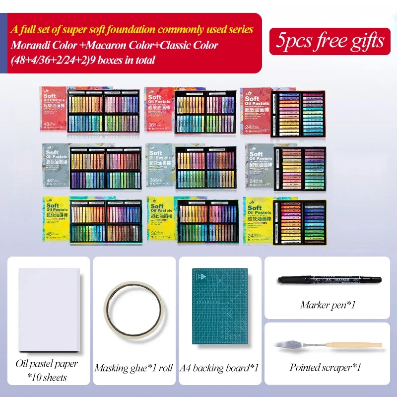 Kuelox-Heavy-Color-Super-Soft-Oil-Pastel-Pintura-Profissional-Crayon ...
