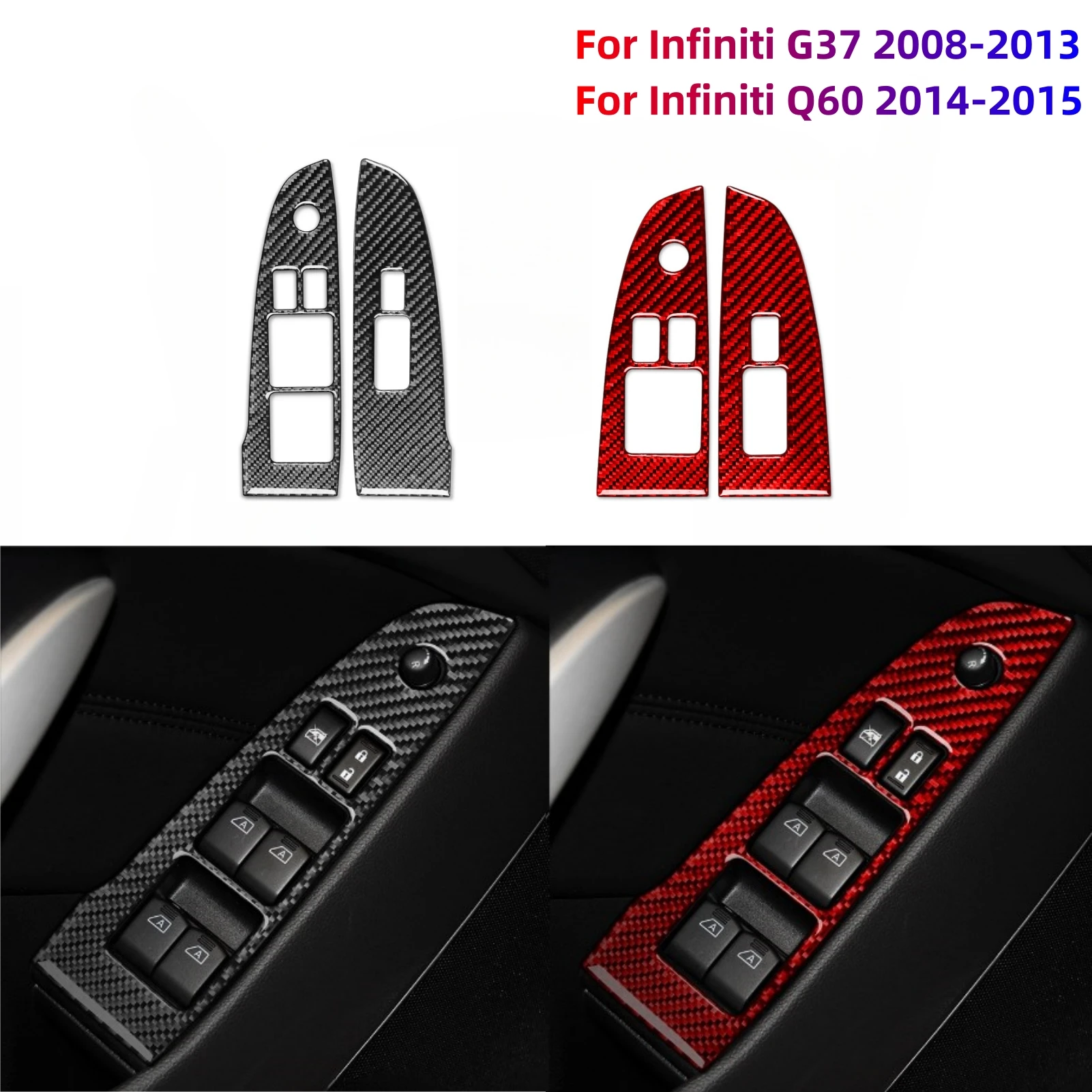 For-Infiniti-G37-08-13-Q60-14-15-Accessories-Carbon-Fiber-Car-Interior ...
