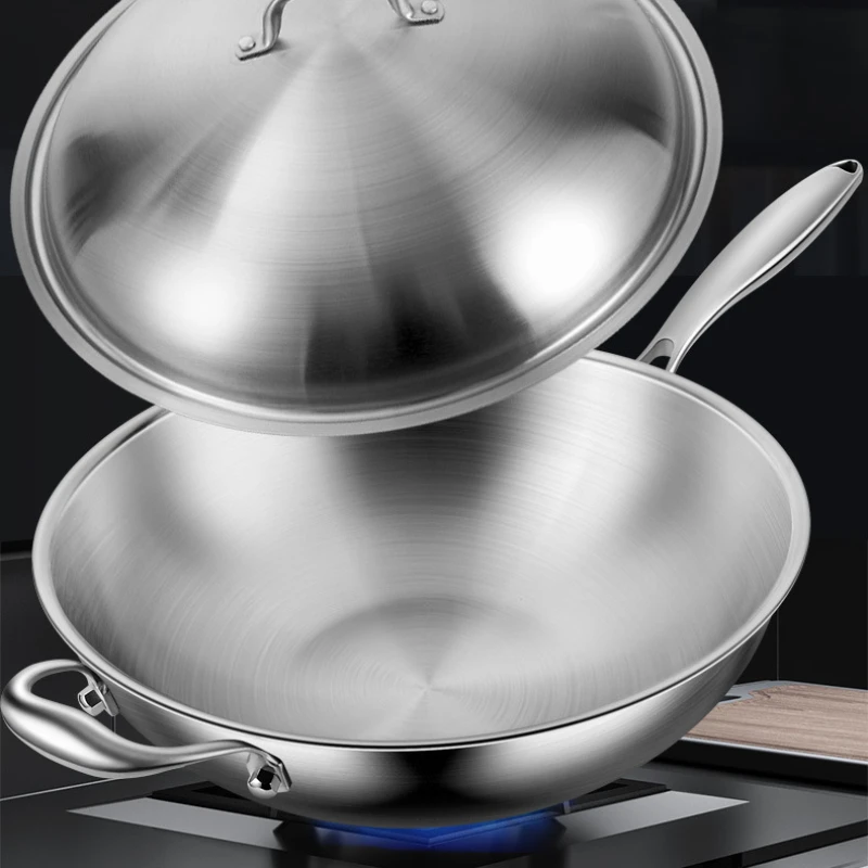 German-Fryer-316-Stainless-Steel-Pan-Uncoated-Vegetable-Fryer-Concave ...