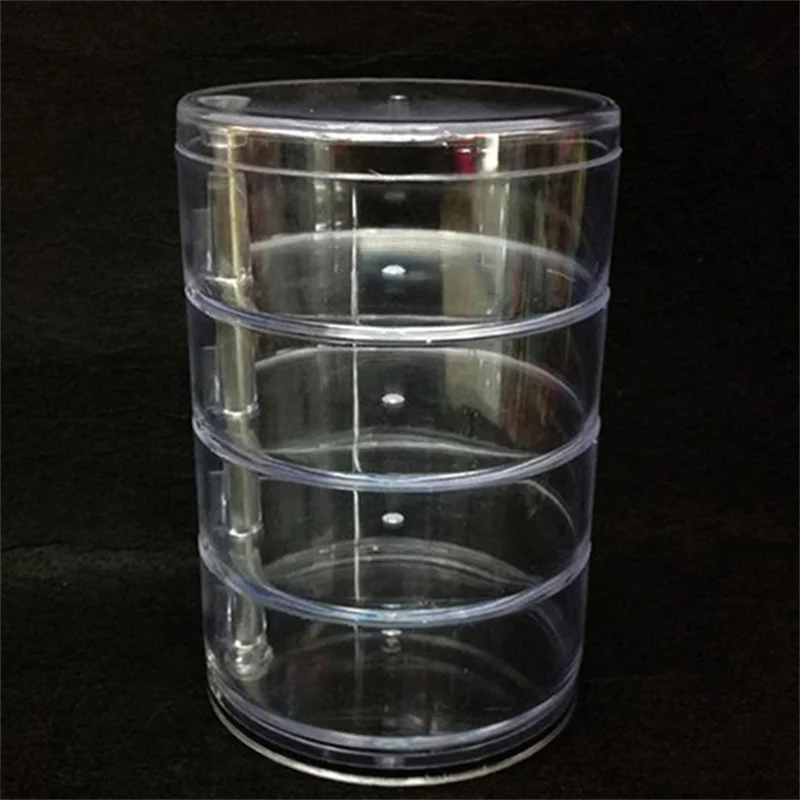 4-layer Circular Rotating Storage Box Jewelry Transparent Acrylic ...