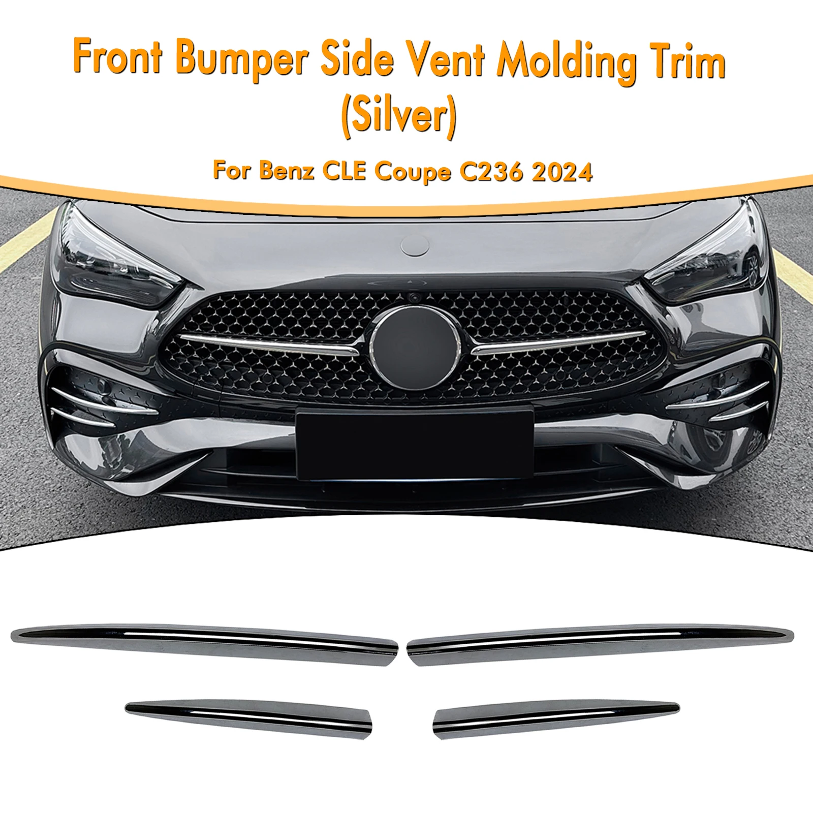 Front Bumper Side Air Vent Trims For Mercedes Benz GLE Class Coupe C236 ...
