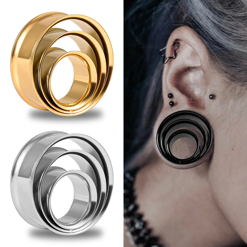 Vankula-2PCS-Ear-Plugs-Espiral-T-neis-de-A-o-Inoxid-vel-Maca-Gauges ...
