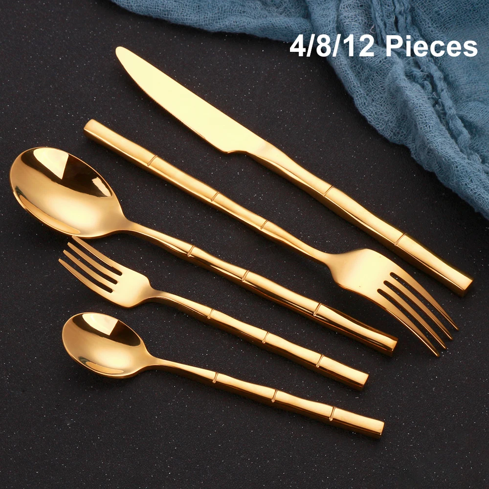 4-8-12-Pieces-Forks-Knives-Spoons-Cutlery-Set-Stainless-Steel-Gold-Tableware-Bamboo-Style-Black.jpg