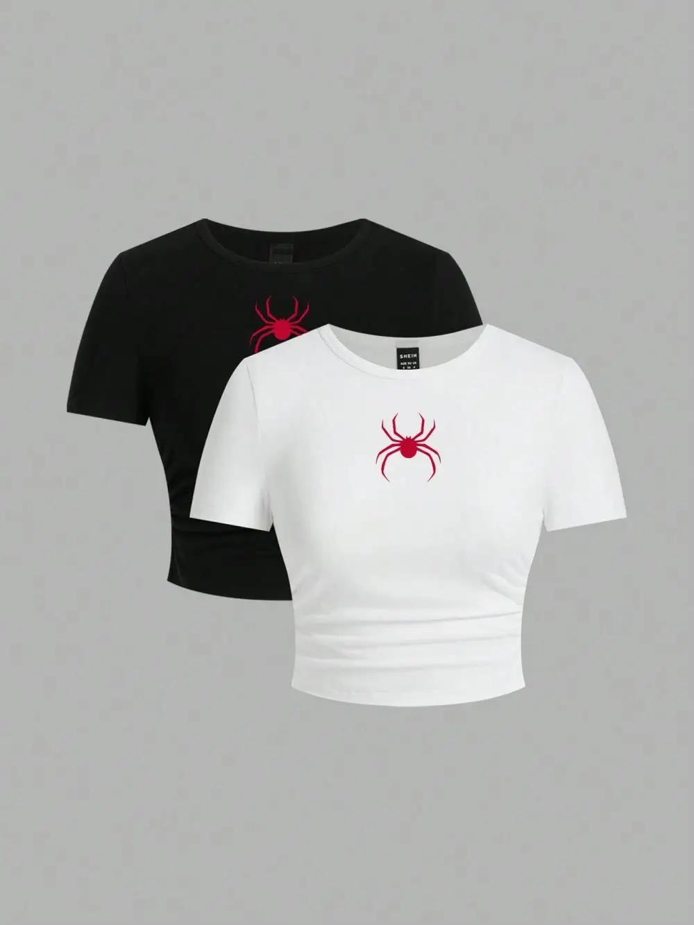 Simple-Red-Spider-Printing-Crop-Tops-Summer-Street-Fashion-Women-s-Slim ...