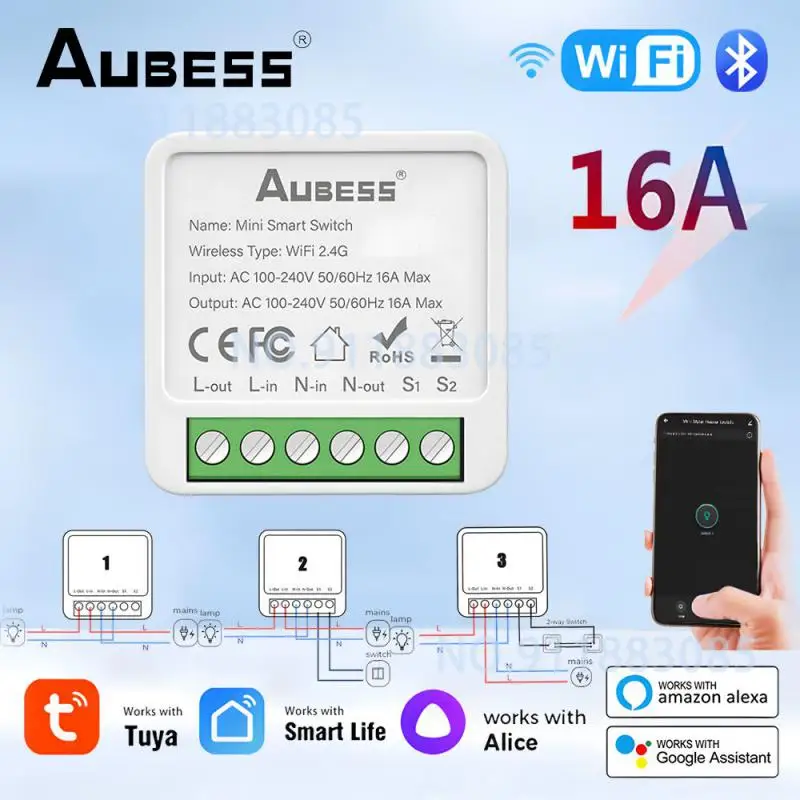 Tuya-16A-Smart-WiFi-Switch-Bluetooth-Dual-Mode-Circuit-Breaker-2-way ...